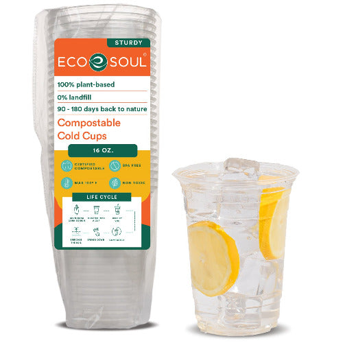 Buy 16oz Compostable Party Cups | Eco Friendly Party Cups – EcoSoul Home