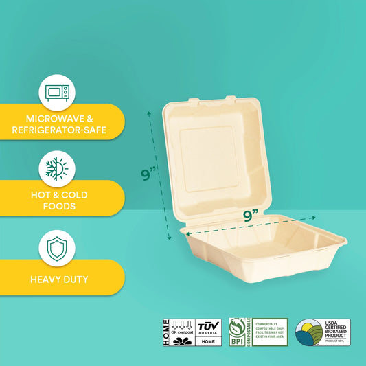 Buy Compostable Clamshells Online | Compostable Clamshell Containers ...