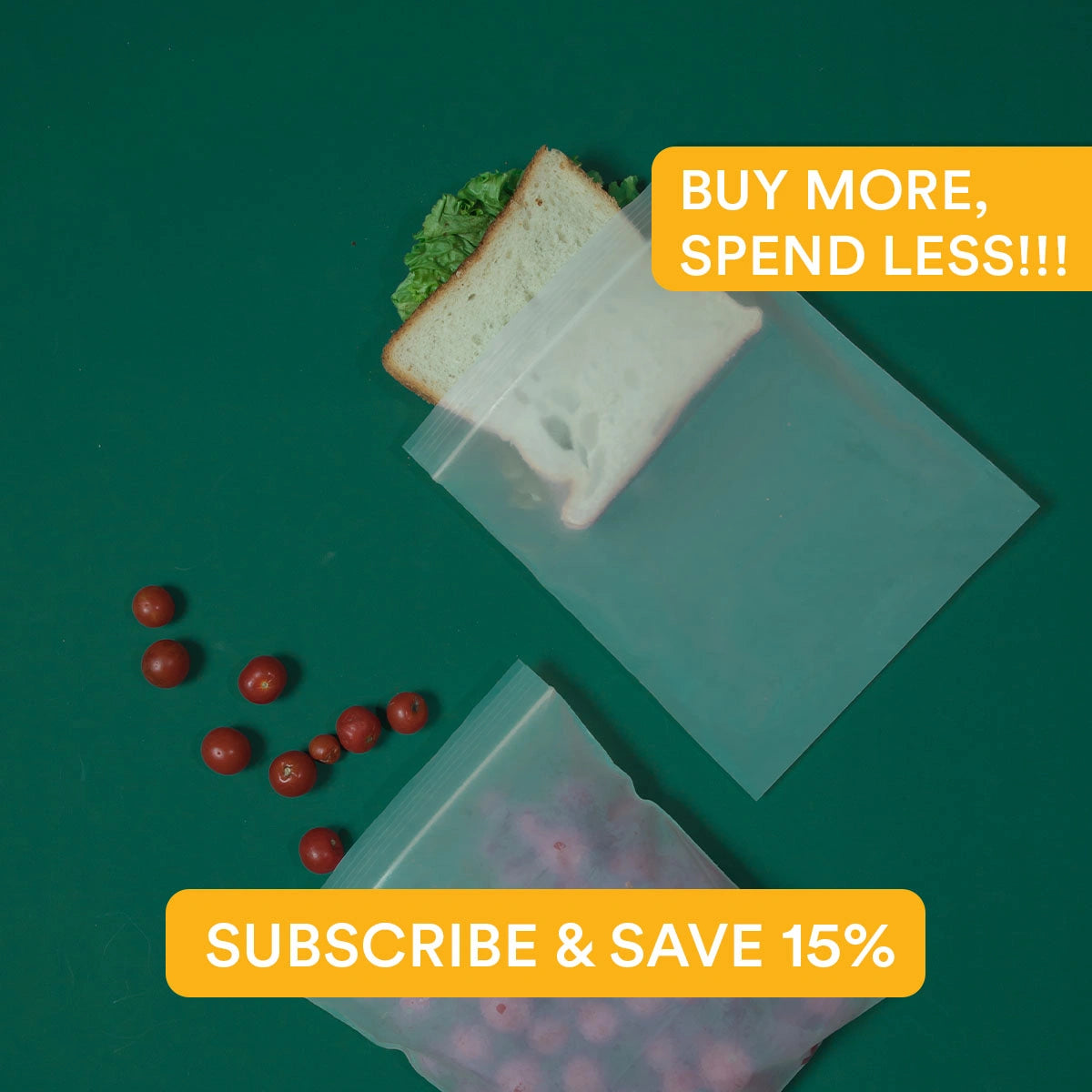 Buy Compostable Sandwich Resealable Bags - 7.25" X 6" – EcoSoul Home