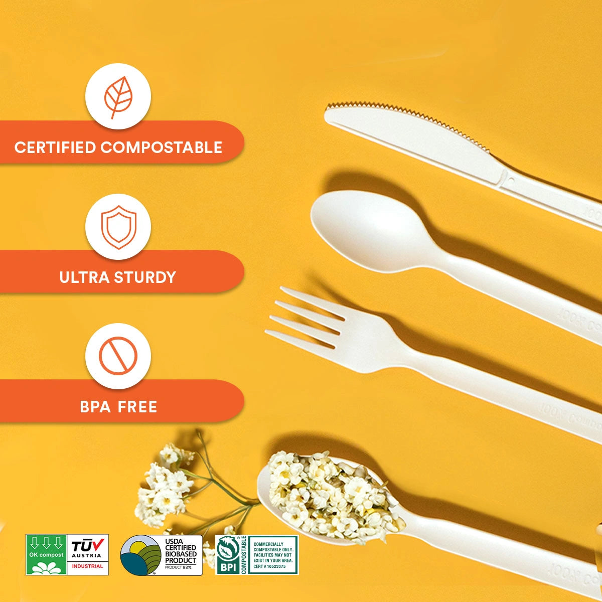 Buy Compostable Cutlery | Biodegradable Cutlery – EcoSoul Home